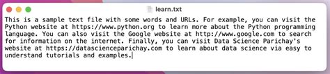 How To Extract Links From A Text File In Python Data Science Parichay