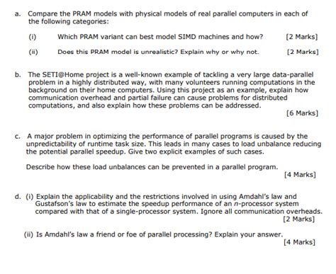 Solved A Compare The Pram Models With Physical Models Of