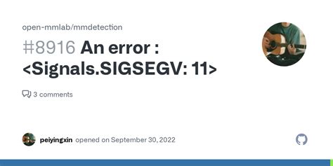 An Error Issue Open Mmlab Mmdetection GitHub