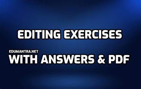 Example Of Editing A Guide To English Grammar