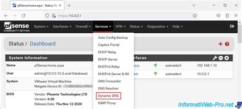Utiliser Un Nom De Domaine Dynamique Ddns Via No Ip Sous Pfsense 26 Pare Feu Tutoriels