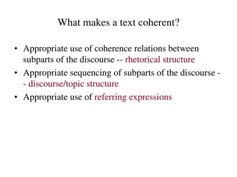 Ppt Discourse Structure And Discourse Coherence Powerpoint Presentation Id2063951