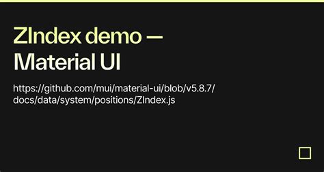 Zindex Demo — Material Ui Codesandbox