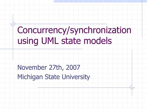 concurrency synchronization using uml state models ppt download
