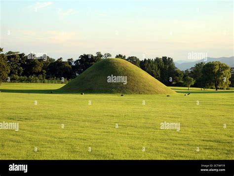 A Photograph Of The Gyeongju Inwang Dong Tumuli Tombs In Gyeongju