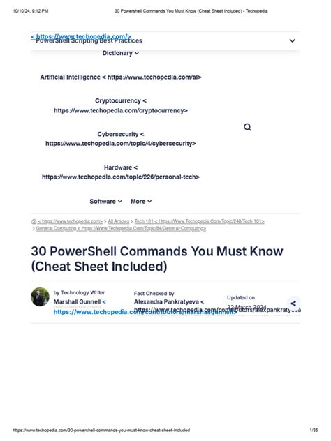 30 Powershell Commands You Must Know Cheat Sheet Included