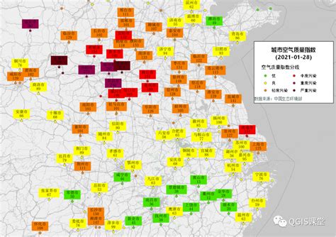 使用qgis实现城市空气质量指数（aqi）数据可视化实时动态空气质量地图怎么做 Csdn博客