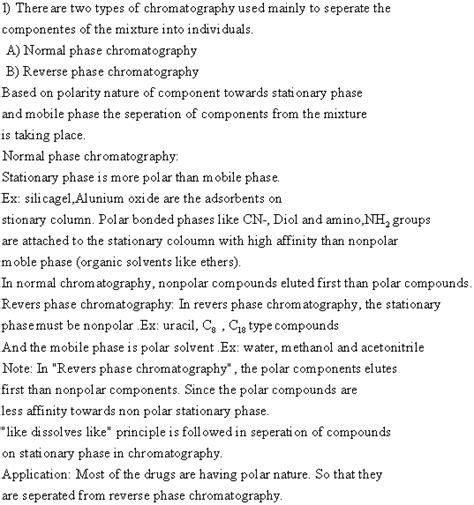1 Distinguish Between Reverse Phase And Normal Phase Separations 2