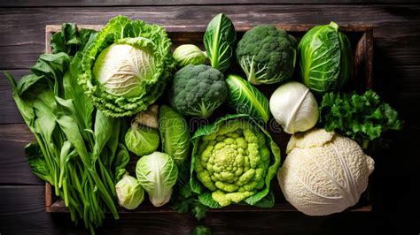 Cabbage Of Different Varieties And Types Flatlay Vegetables A Banner Filled With Products