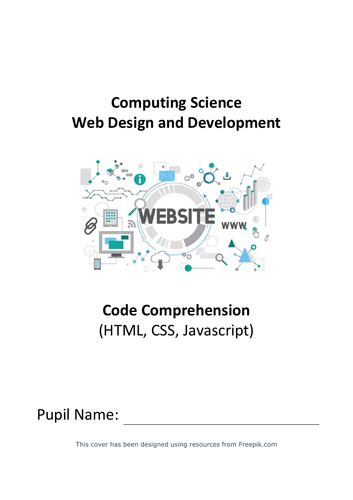 Htmlcssjavascript Code Comprehension Workbook Teaching Resources