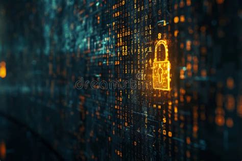 Cyber Security Digital Data Security Padlock On Abstract Circuit Board Network And Data