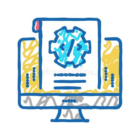 Icône De Code De Script Illustration De Doodle Illustration Stock Illustration Du