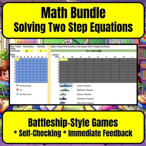 Solving Two Step Equations Four Game Type Bundle By Gamified Edutech