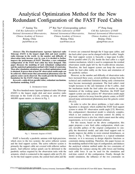 Pdf Analytical Optimization Method For The New Redundant Configuration Of The Fast Feed Cabin
