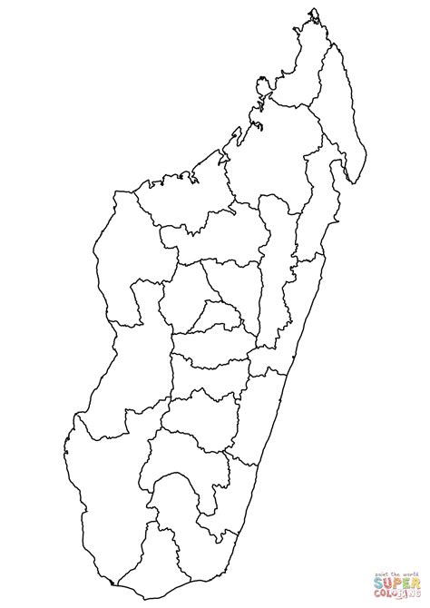 지역별 마다가스카르 개요 지도 색칠하기