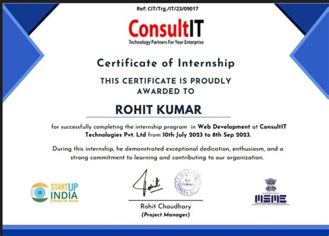 Rohit Kumar On Linkedin Internship Webdevelopment Developer