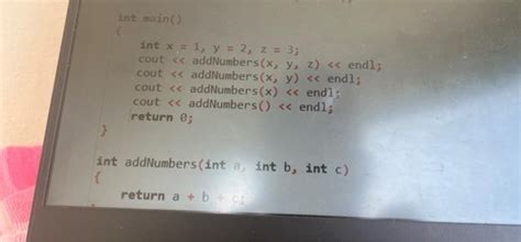 Solved Int Main Int X 1 Y 2 Z 3 Cout