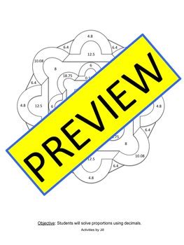 Proportions With Decimals Color By Number Distance Learning TpT