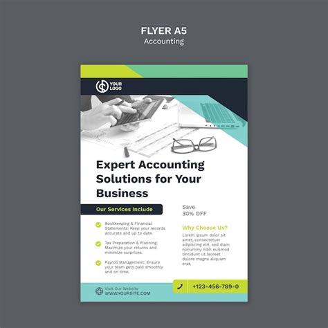 Free Psd Flat Design Accounting Template