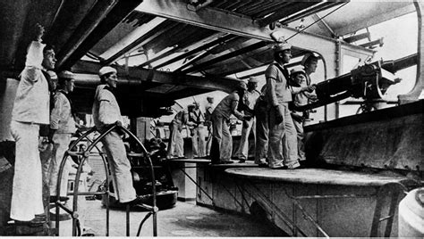 Amidships 6 Pounder Guns Uss Illinois Bb 7