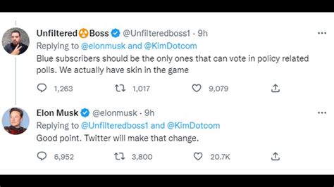 Elon Musk Only Blue Tick Users To Vote In Twitter Polls On Policy