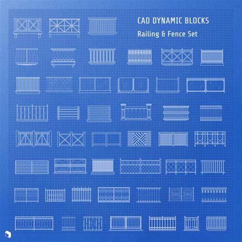 Cad Dynamic Blocks Railing And Fence Set Toffu Co