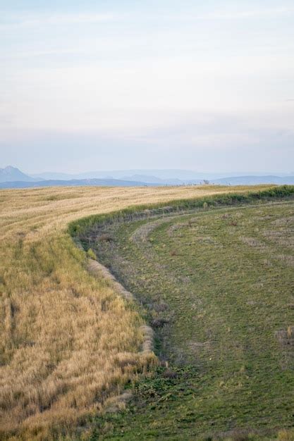 premium photo fields that intersect in an s shape