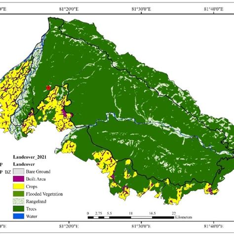Map Of Bardia National Park And Its Buffer Zone Of Nepal With Landcover