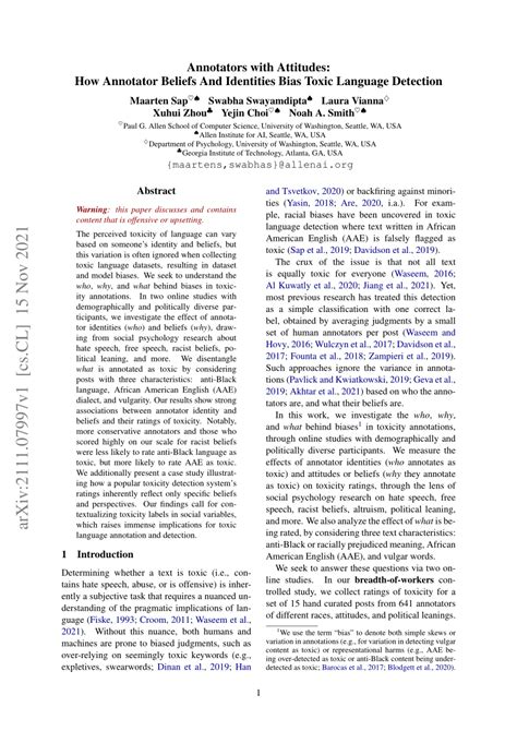 Pdf Annotators With Attitudes How Annotator Beliefs And Identities