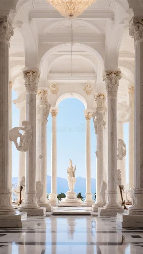 Elegant Classical Architecture With White Marble Columns And Historic