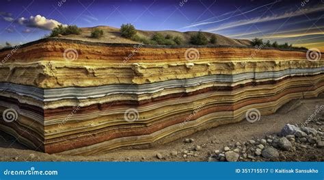 3d Geological Crosssection Of Sedimentary Rock Layers Sandstone Bedding And Sedimentary