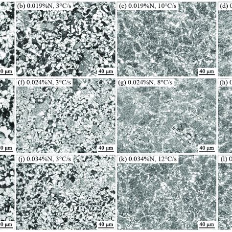 The Microstructures Of Experimental Steels Obtained In The Dilatometry