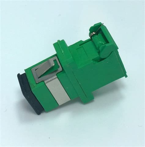 Sc Apc Simplex Shuttered Fiber Optic Adapters Green High Precious