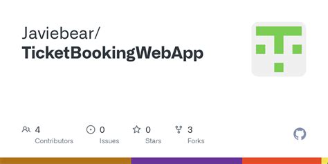 GitHub Javiebear TicketBookingWebApp