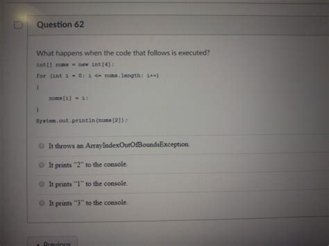 Solved Question 59 An Enhanced For Loop Can Only Be Used O