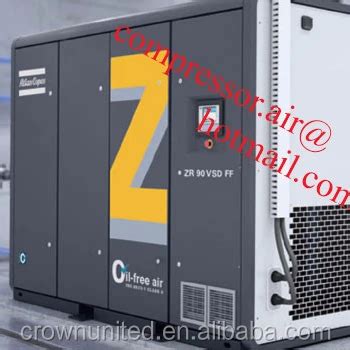 Atlas Copco Oil Free Rotary Screw Compressorsmodel Zr55 Zr75 Zr90