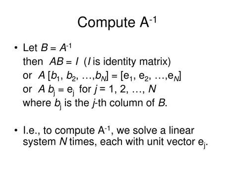 PPT Chapter Linear Systems Mainly LU Decomposition PowerPoint Presentation ID