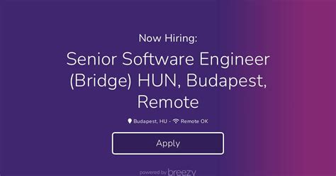 Senior Software Engineer Bridge Hun Budapest Remote At Ltg