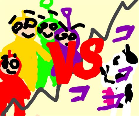 Crazy Teletubbies Vs Menacing Cow Drawception