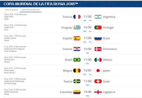 Así Quedaron Los Octavos De Final Del Mundial Radio Nacional