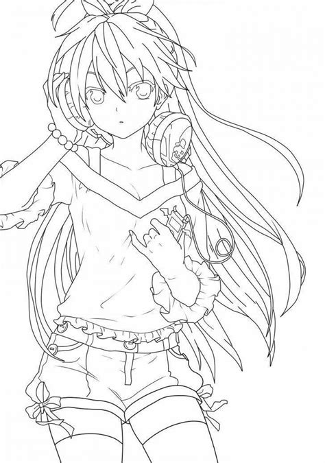 Аниме Девушка Разукрашки 70 фото