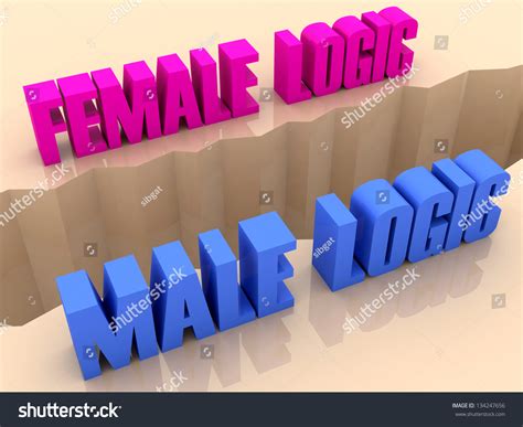 Two Phrases Female Logic Male Logic Stock Illustration Shutterstock