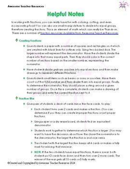 Putting Fractions On A Number Line Worksheet By Awesome Teacher Resources