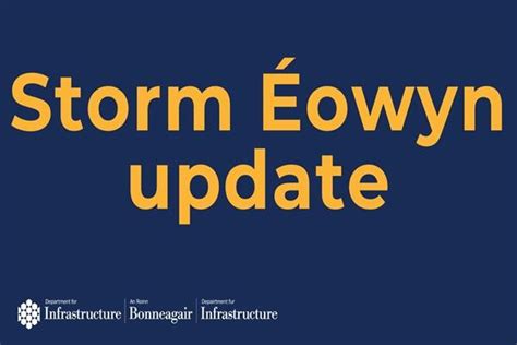 Department For Infrastructure Update On Storm Éowyn Department For