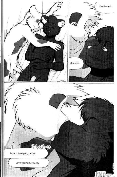 Rule 34 After Sex Bed Comic Couple Dialog Furry Gay Kissing Male Male