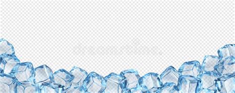 Realistic Crystal Ice Cube Blocks Frame Background Stock Vector Illustration Of Blue Cold