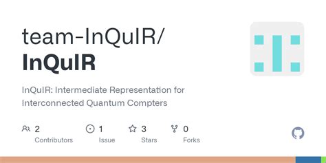 Github Team Inquirinquir Inquir Intermediate Representation For