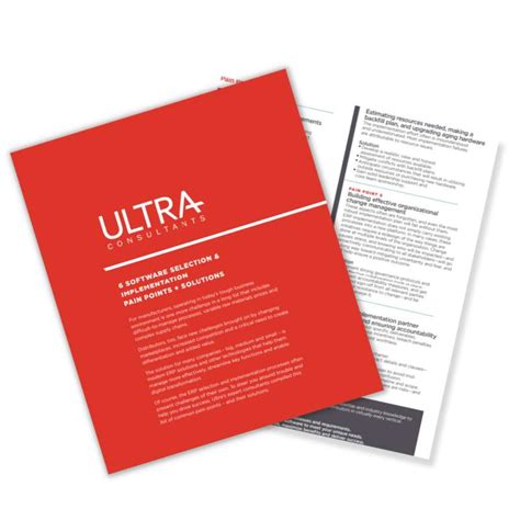 Erp Selection And Implementation Consultants Ultra Consultants