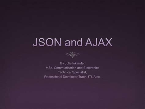 Ajax And Json Pptx Web Development Internet