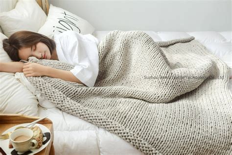 Luxury Handmade Soft Warm Colorful Weighted Blanket For Bedding Set